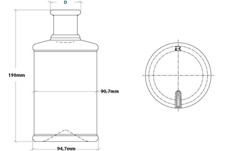 Flasa Fulton 700ml - MagmaGlass