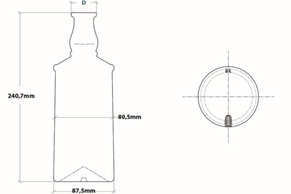 Flasa Winston 700ml - MagmaGlass